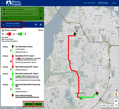 Trip Planner How-To - Pierce Transit