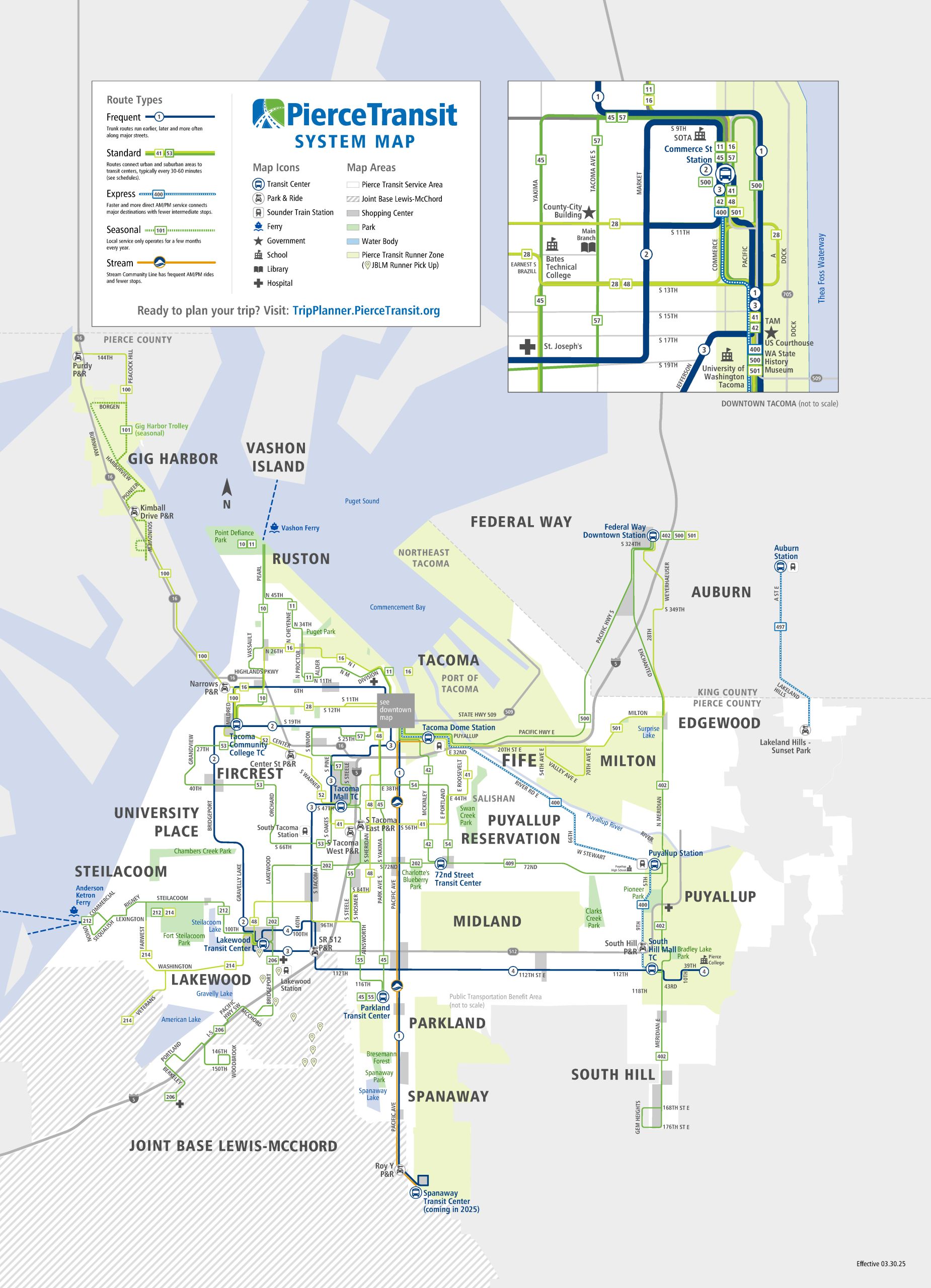 System Map - Pierce Transit